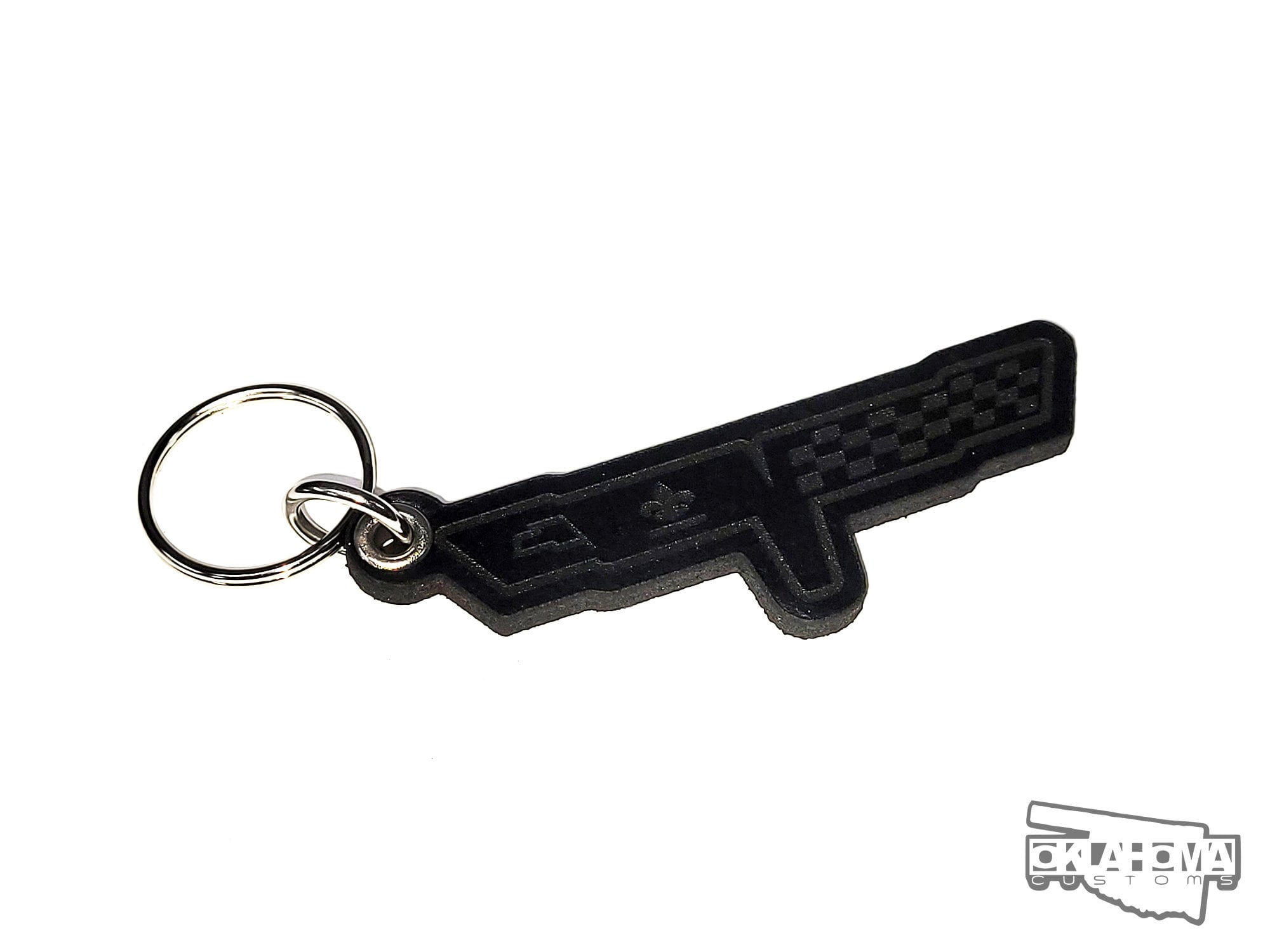 1981 Corvette Emblem Leather Keychain Black | Etsy