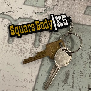 Chevy GMC Square Body K5 Metal Keychain - Handcrafted Stamped Enamel ...
