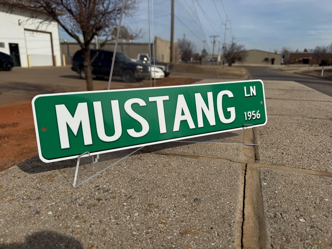 Customizable Ford Mustang Street Sign – Personalized Garage Decor - Etsy