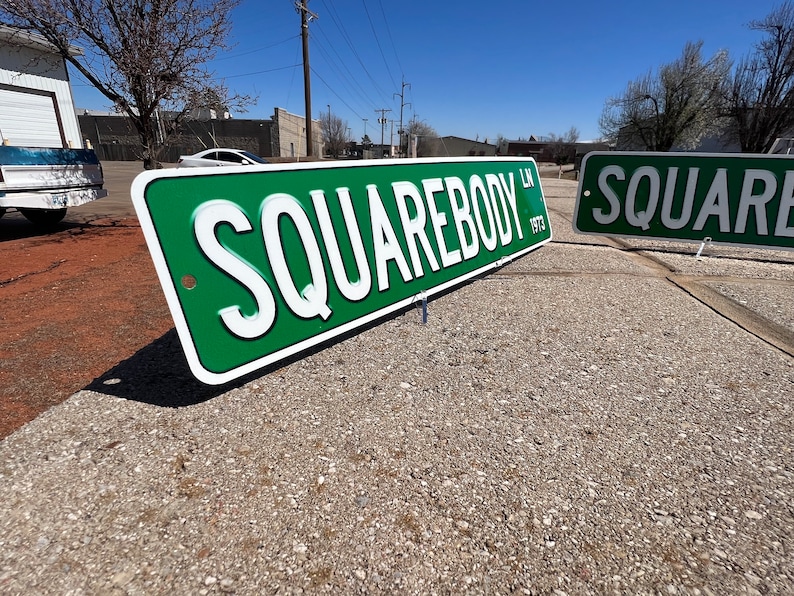 Custom Chevy GMC C10 Squarebody Truck Street Sign Choose - Etsy