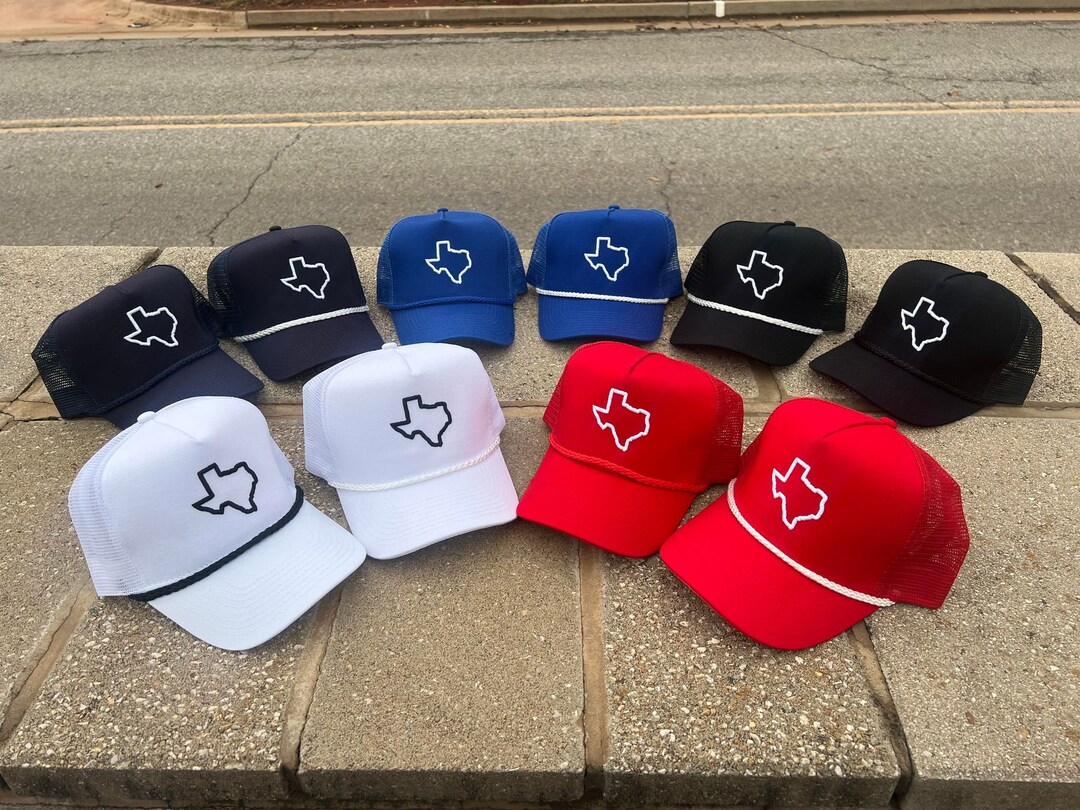 Vintage Style TEXAS State Longhorn Farm Rangers Puff Embroidery Rope ...