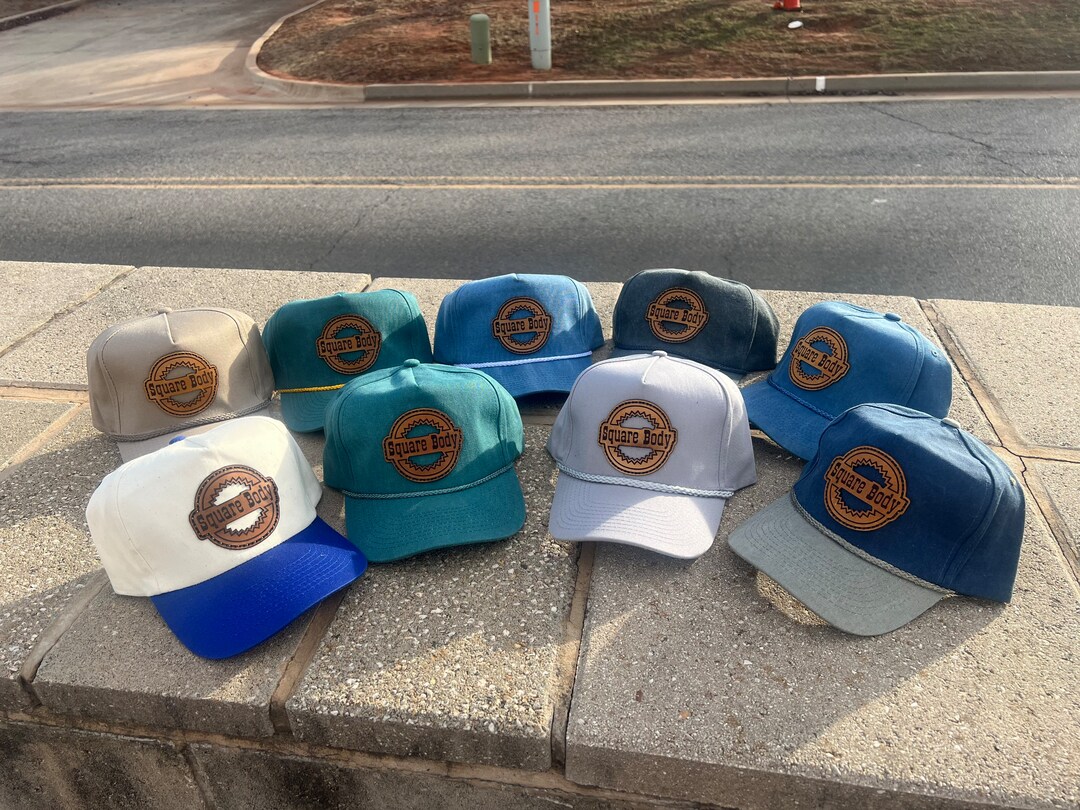 Leather Patch Chevy Squarebody Silverado Hat - Cobra Snap Back Trucker ...