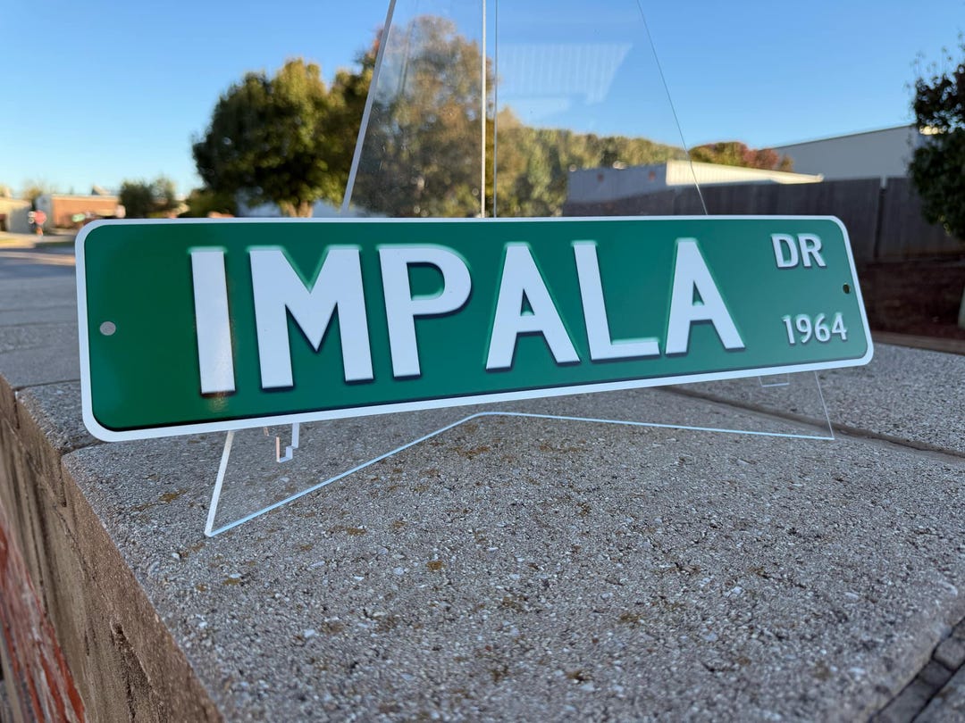 Custom Chevy Impala Street Sign - Choose Your Year & Postal ...