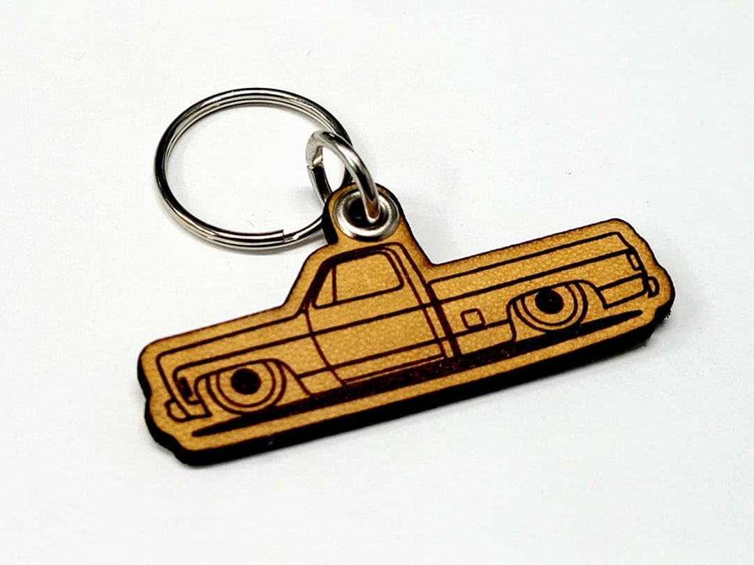 Handmade Leather C10 Squarebody Keychain - Lowered Design by Oklahoma ...