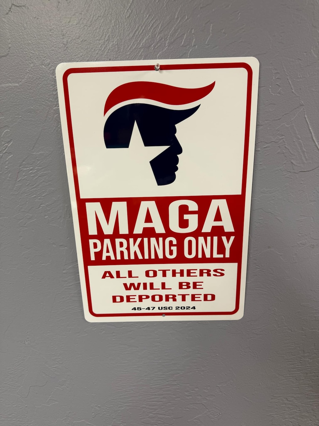 TRUMP MAGA Parking Sign for Dad Man Cave Garage Decoration Signage 18'x ...