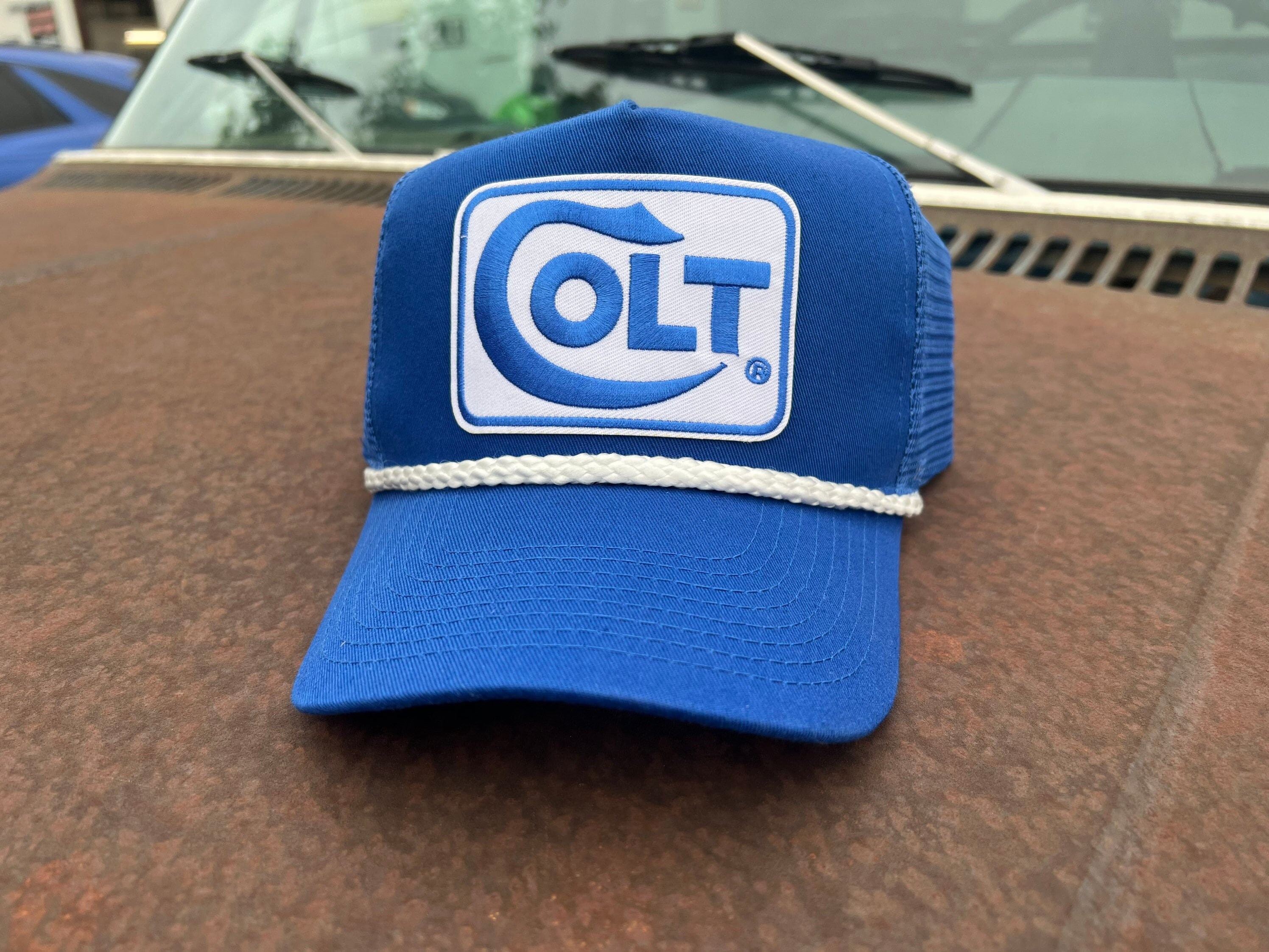 Vintage COLT Gun Patch Rope Trucker Snap Back Hat Cobra - Etsy