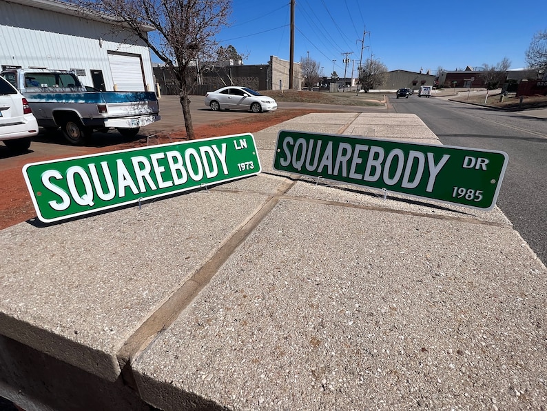 Custom Chevy GMC C10 Squarebody Truck Street Sign Choose - Etsy