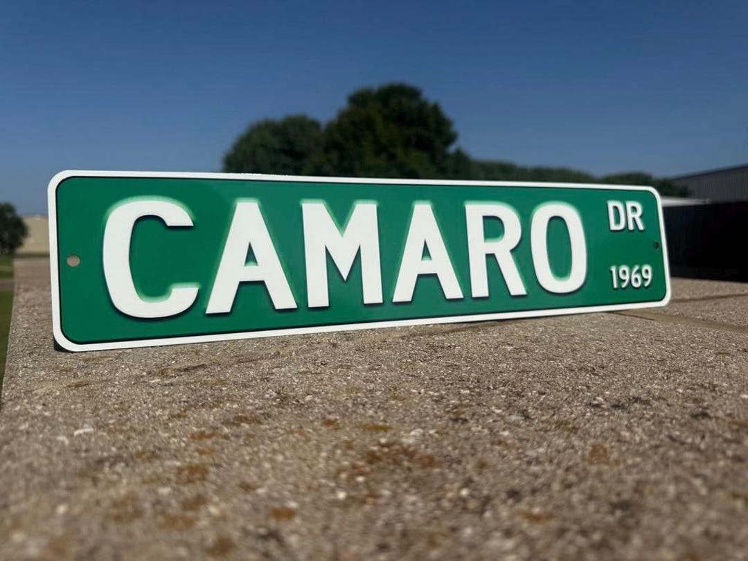 Custom Camaro CHEVY Street Sign - Choose Your Year & Postal ...