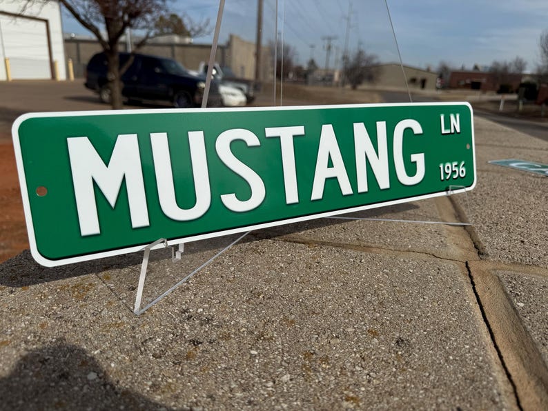 Customizable Ford Mustang Street Sign – Personalized Garage Decor - Etsy