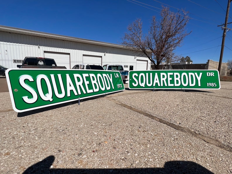 Custom Chevy GMC C10 Squarebody Truck Street Sign Choose - Etsy