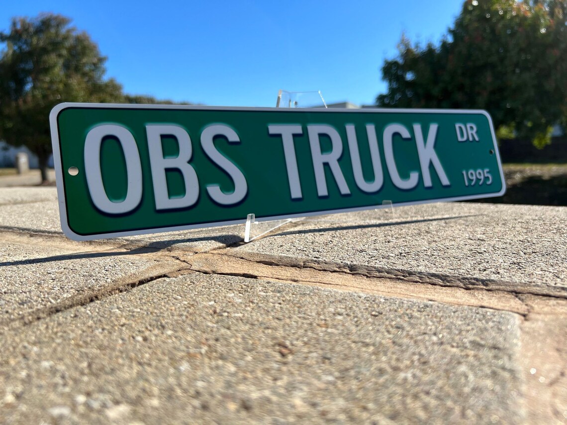 Custom Chevy GMC OBS Trucks Street Sign - Choose Your Year & Postal ...