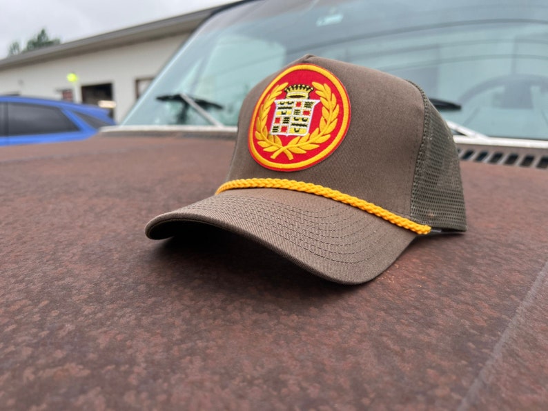 Vintage Cadillac Patch Rope Trucker Snapback Hat Distressed - Etsy