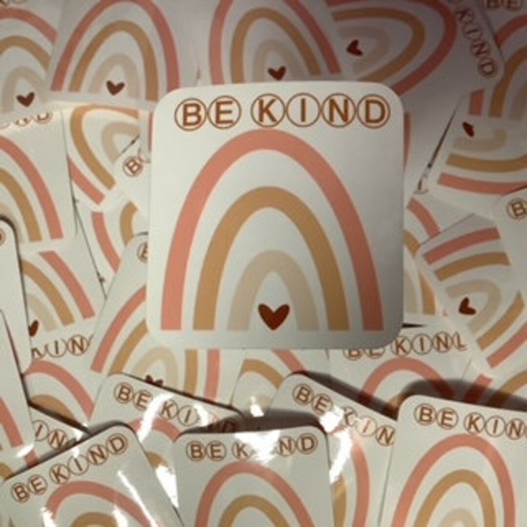 Be Kind Aesthetic Rainbow Sticker - Etsy