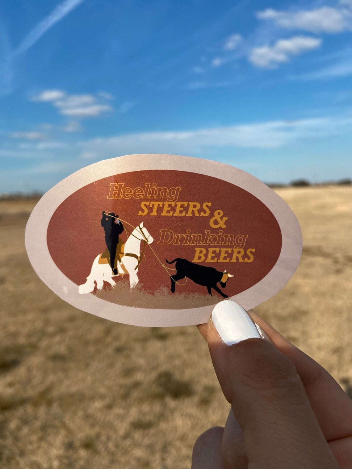 Heeling Team Roping Sticker, Drinking Beer - Etsy