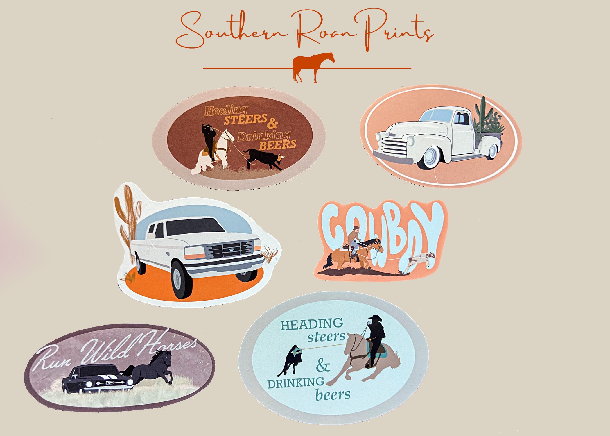 Cowboy Roping Sticker - Etsy