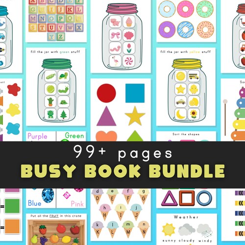 Toddler Busy Book Printable First Learning Binder - Etsy