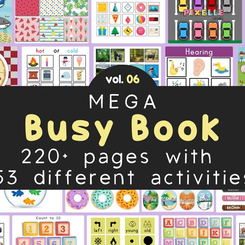 Emotions Toddler Busy Book Printable PDF Busy Binder Quiet - Etsy