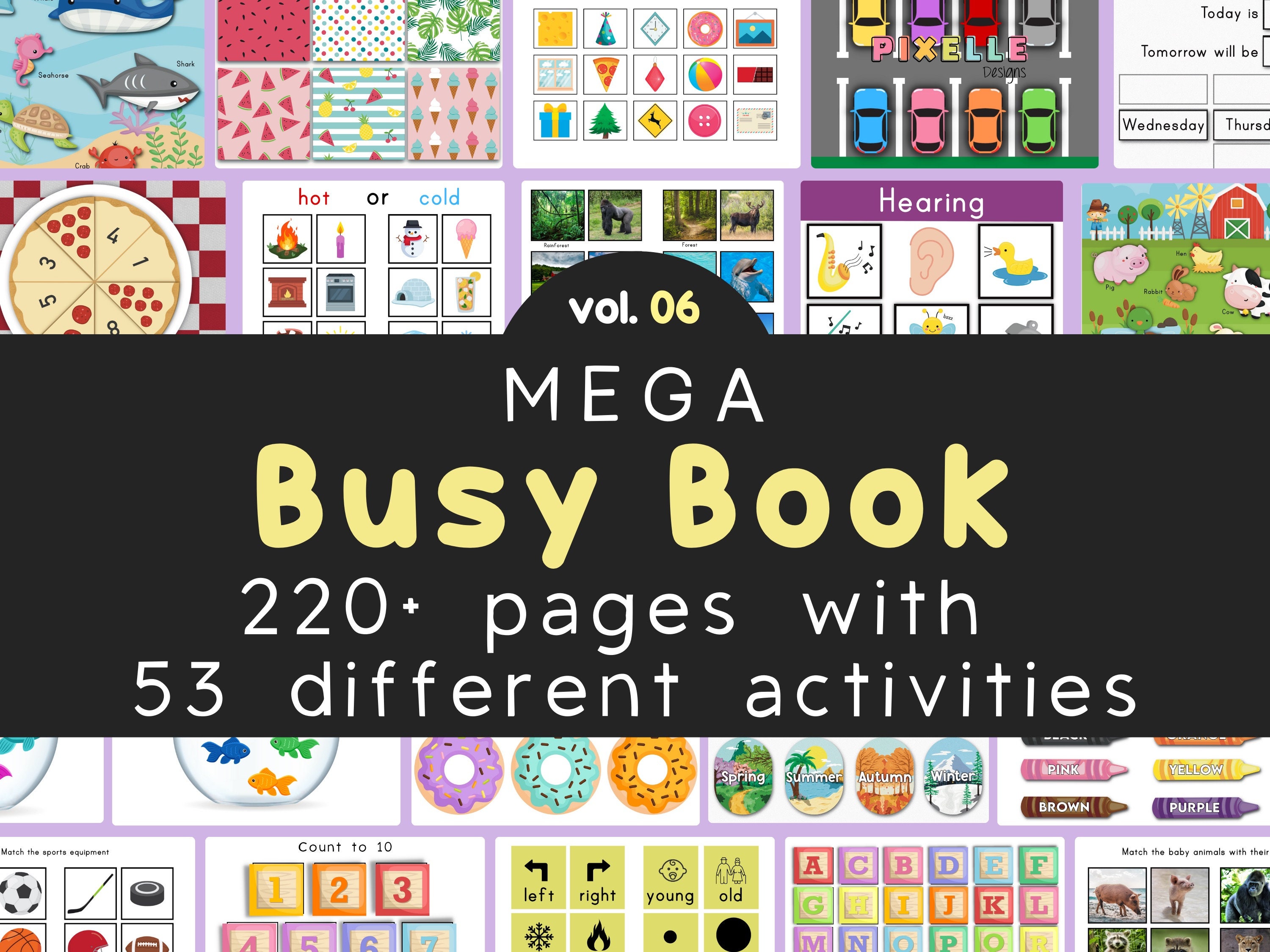Printable Busy Book for Toddlers Preschool Homeschool - Etsy Canada