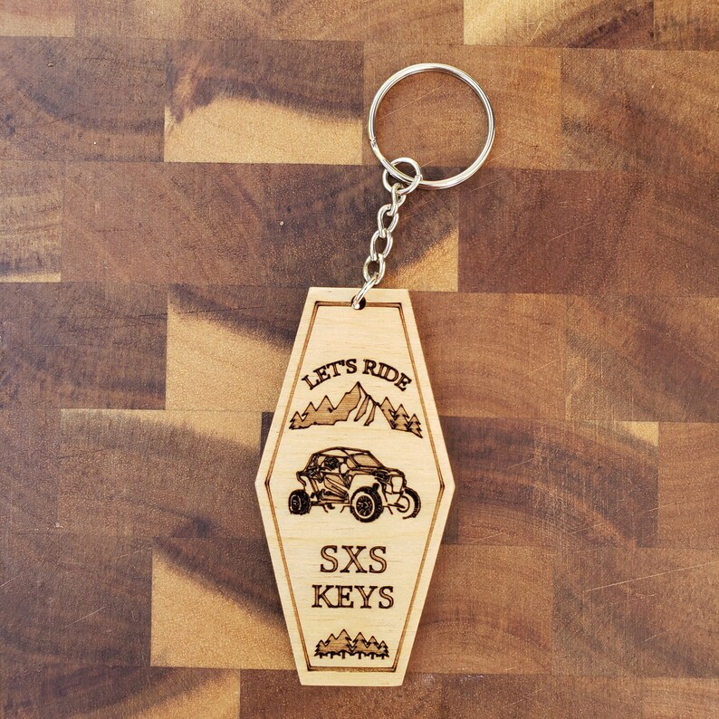 Quad Keys Keychain, Wooden Keychain, Quad Keys, ATV Keychain, ATV ...