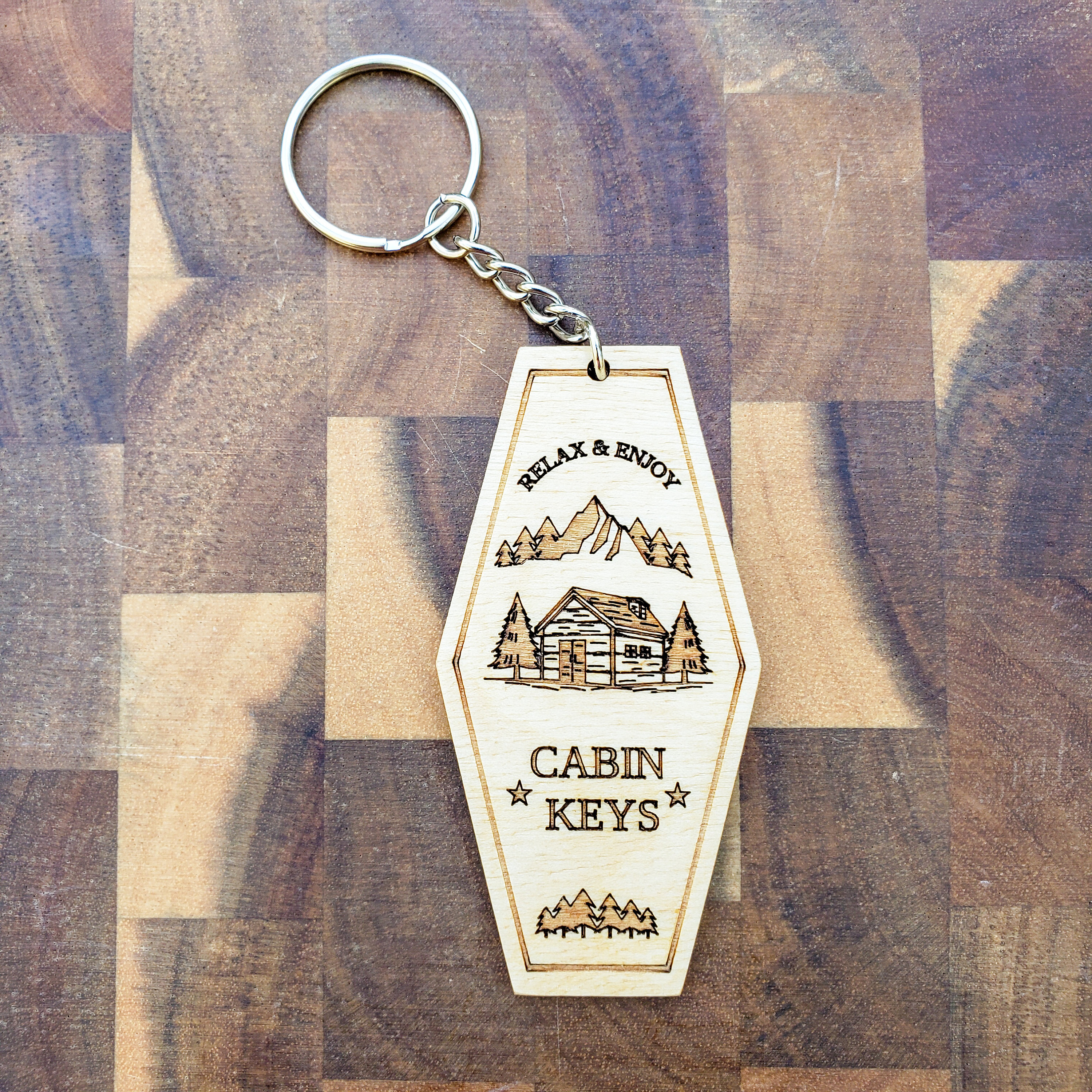 Cabin Keys Keychain, Wooden Keychain, Cabin Keys, Cabin Keychain, Cabin ...