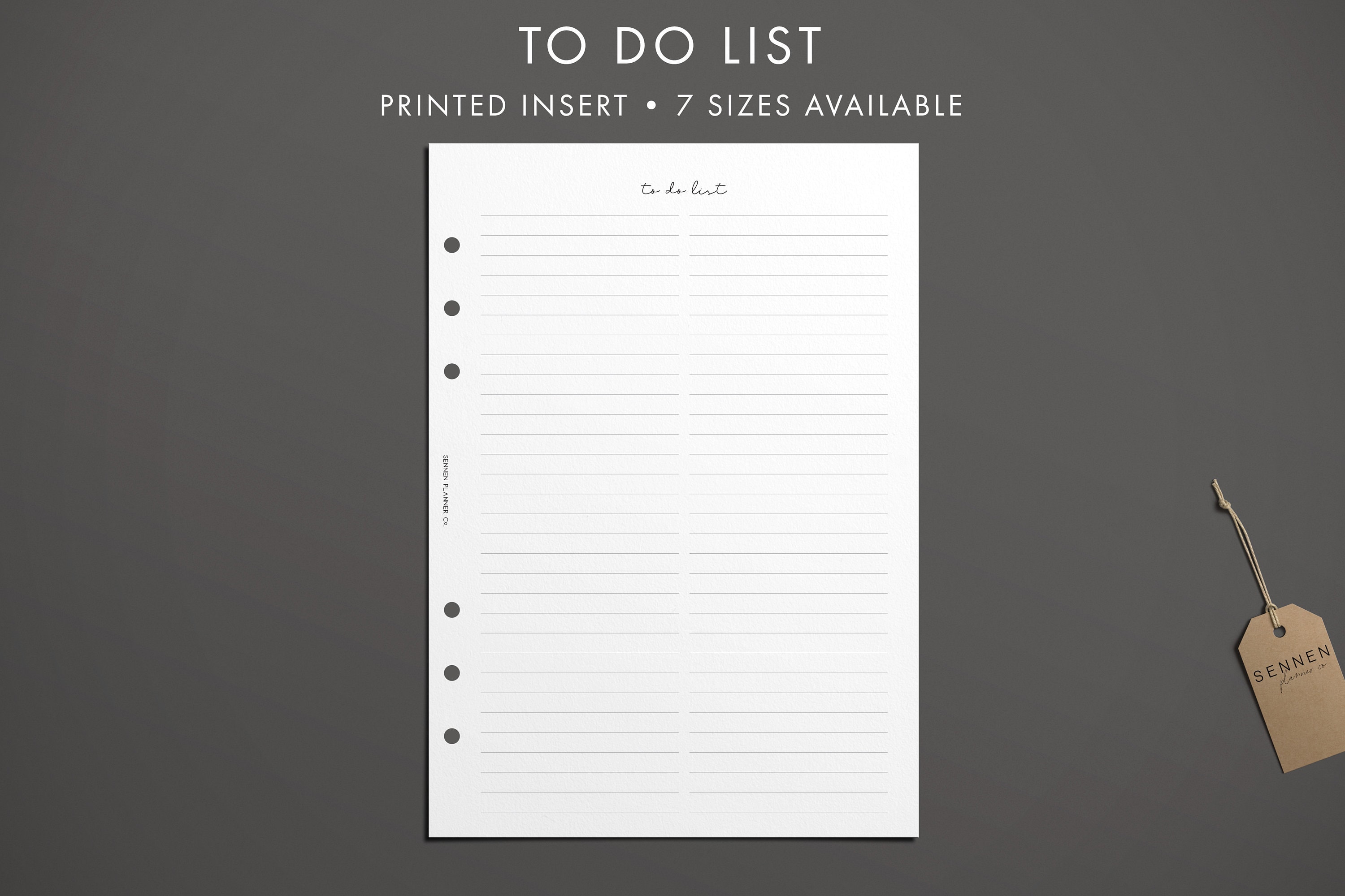 PRINTED to Do List Insert, Task List, Shopping List, Grocery List ...