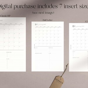 2025 Monthly Planner, PRINTABLE, Classic Calendar Style, Month on 1 ...