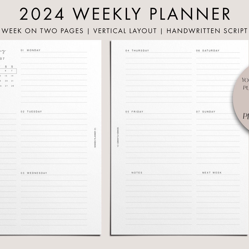 Weekly Planner Printable - Etsy