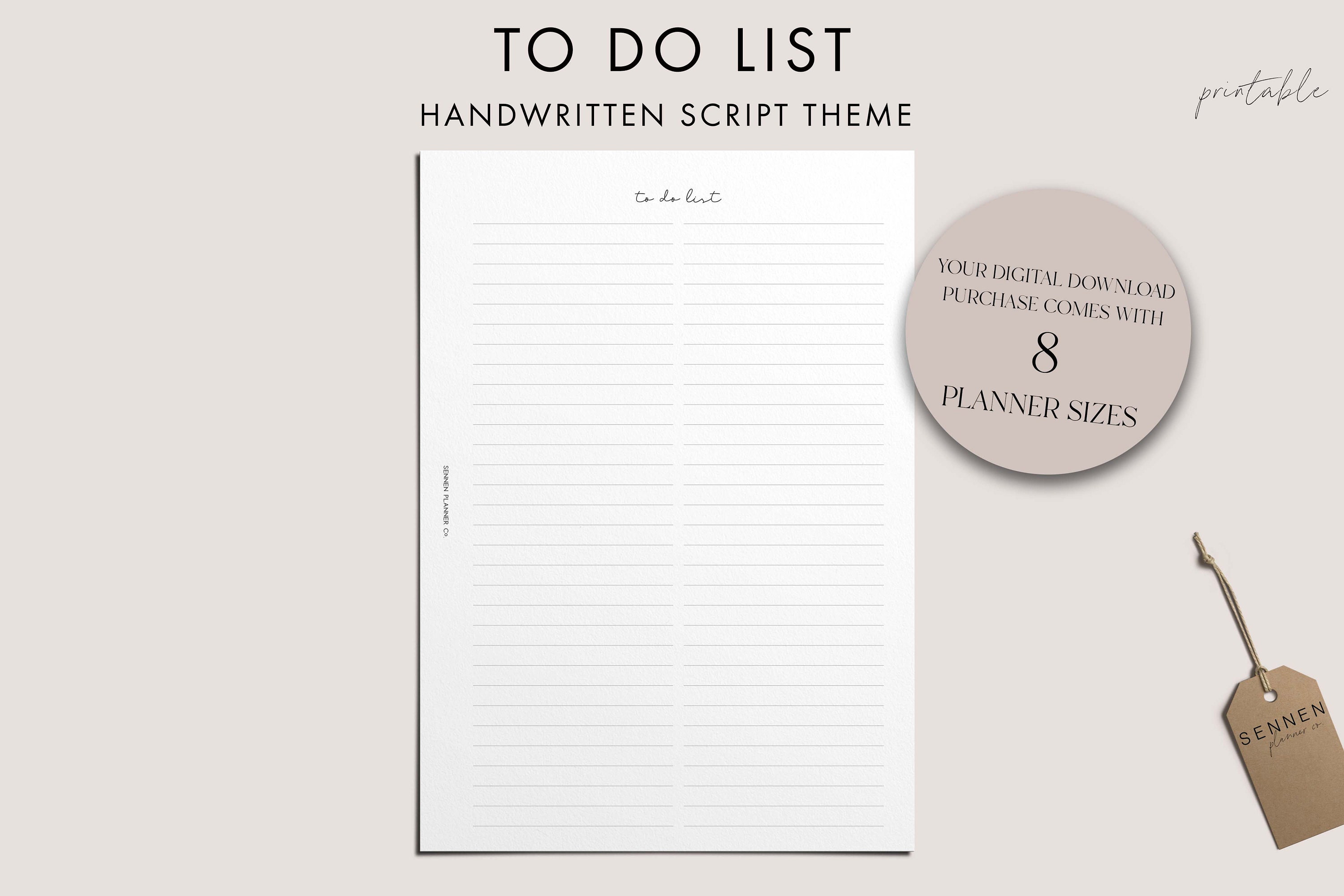 To Do List, PRINTABLE, Task List, Shopping List, Grocery List, Packing ...