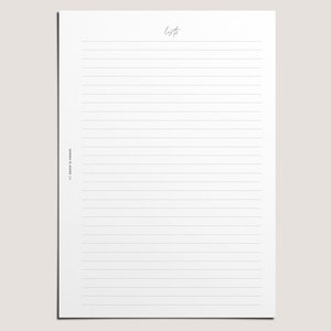 Lists Insert, PRINTABLE Planner Insert, Brain Dump, Horizontal Layout ...