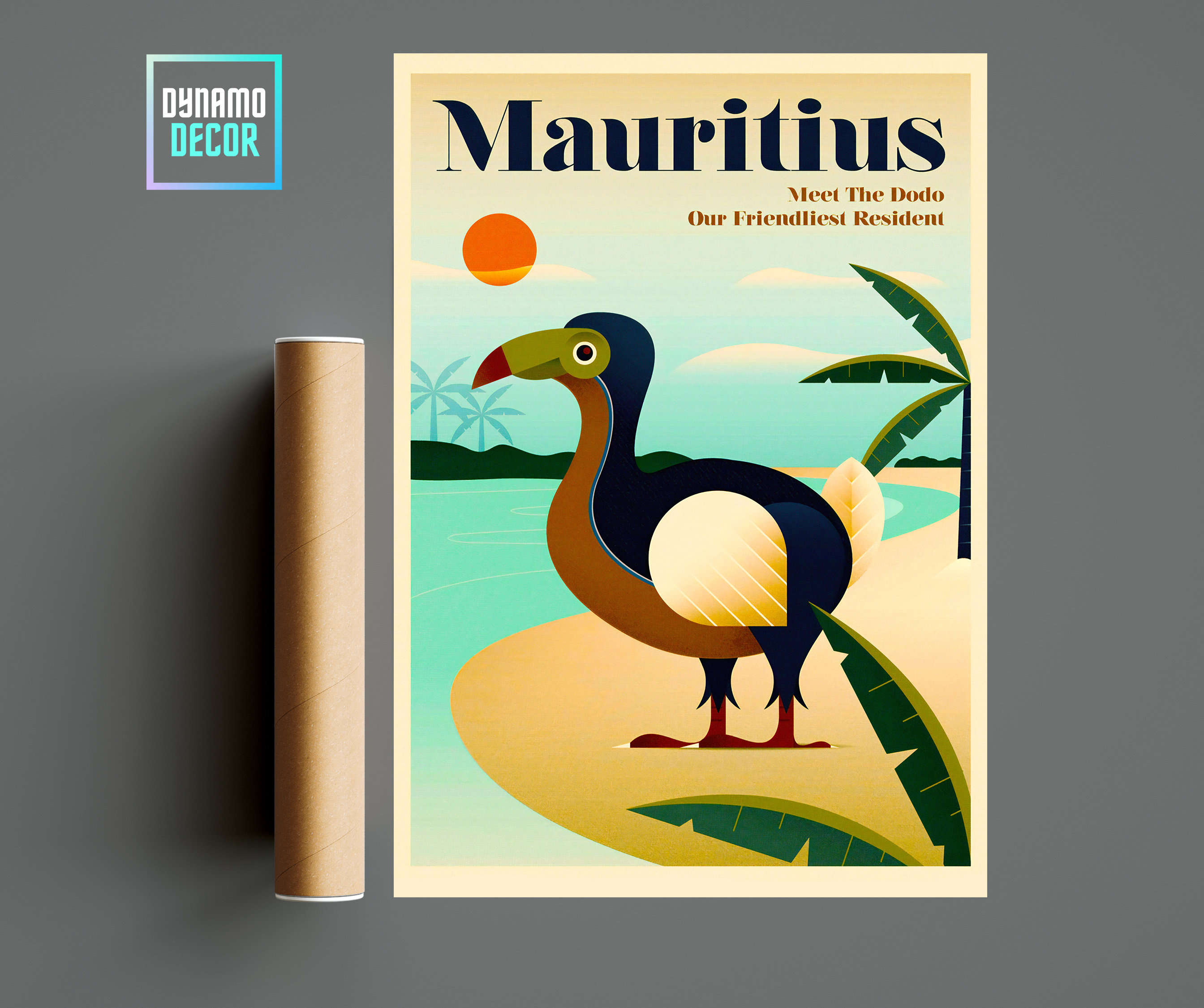 Mauritius - Africa Travel Poster - Vintage Retro Travel Wall Art Decor ...