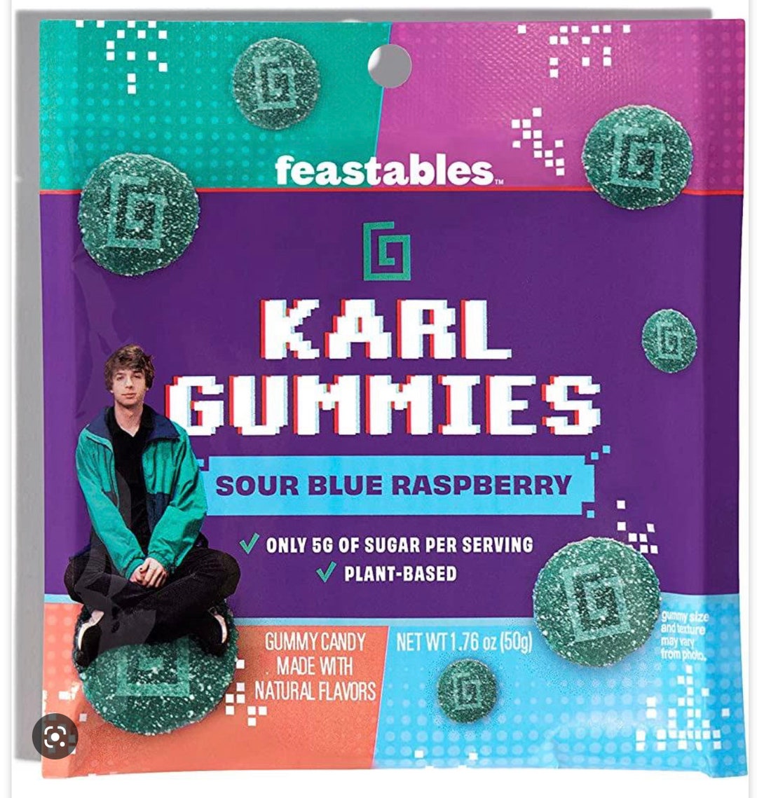 Karl Gummies Sour Blue Raspberry - Etsy