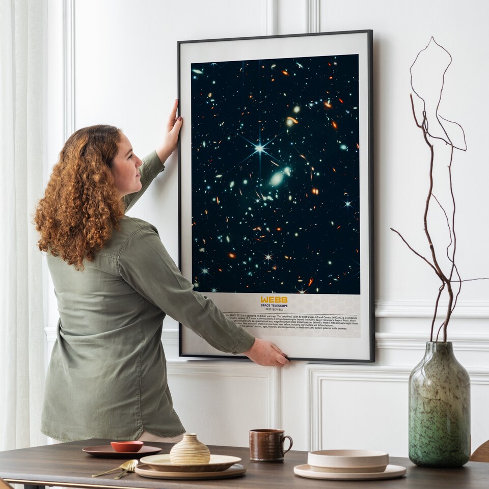 Webb's First Deep Field Poster, James Webb Space Telescope Poster ...