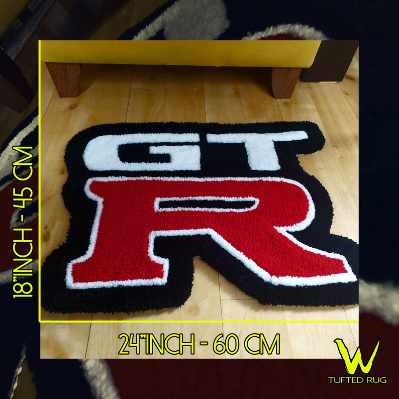 Car Logo Tufted Rug Garage Rug Decor Racing Rug Car Lover Gift Car ...