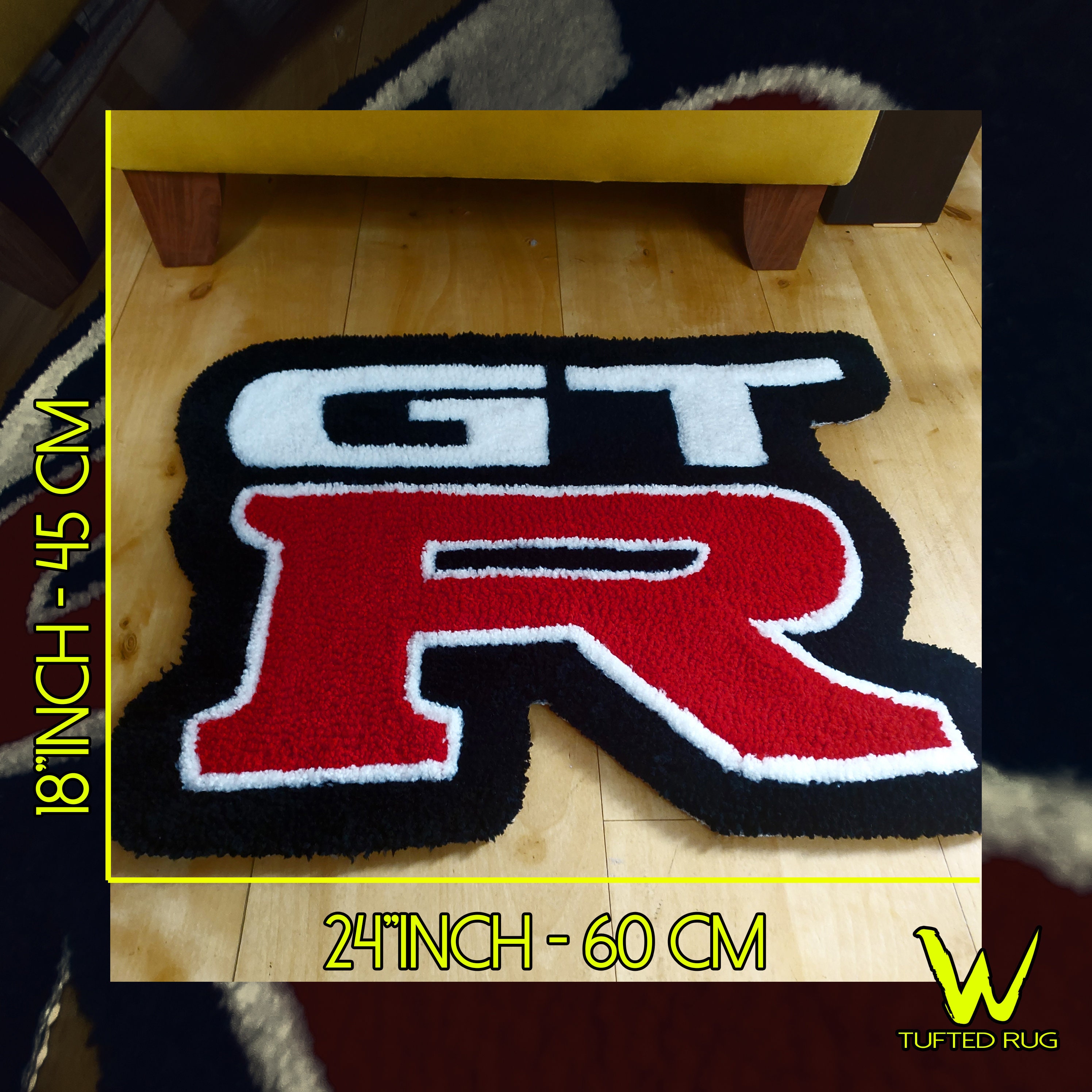 Car Logo Tufted Rug Garage Rug Decor Racing Rug Car Lover Gift Car ...