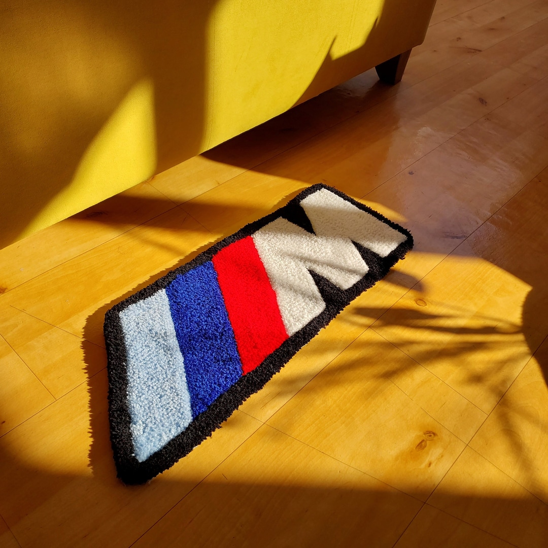 Bmw M Power Tufted Rug Garage Decoration Man Cave Rug Car Lover Gift ...