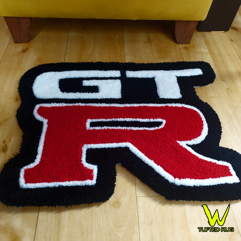 Car Logo Tufted Rug Garage Rug Decor Racing Rug Car Lover Gift Car ...