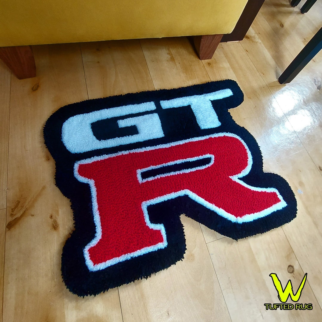 Car Logo Tufted Rug Garage Rug Decor Racing Rug Car Lover Gift Car ...