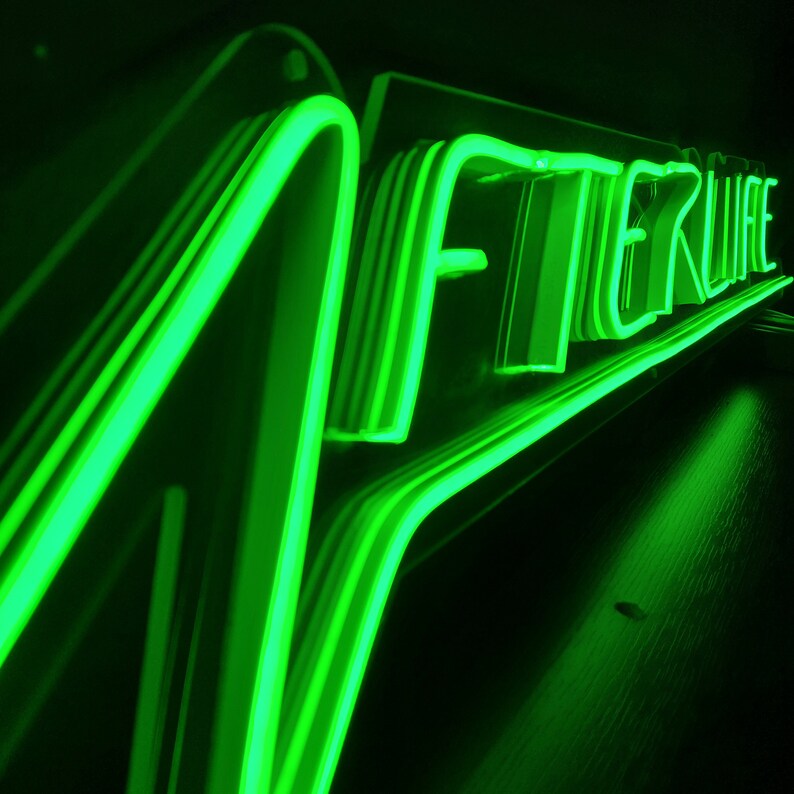 Afterlife Cyberpunk Neon Sign Gamer Room Wall Light Man Cave Led Light ...