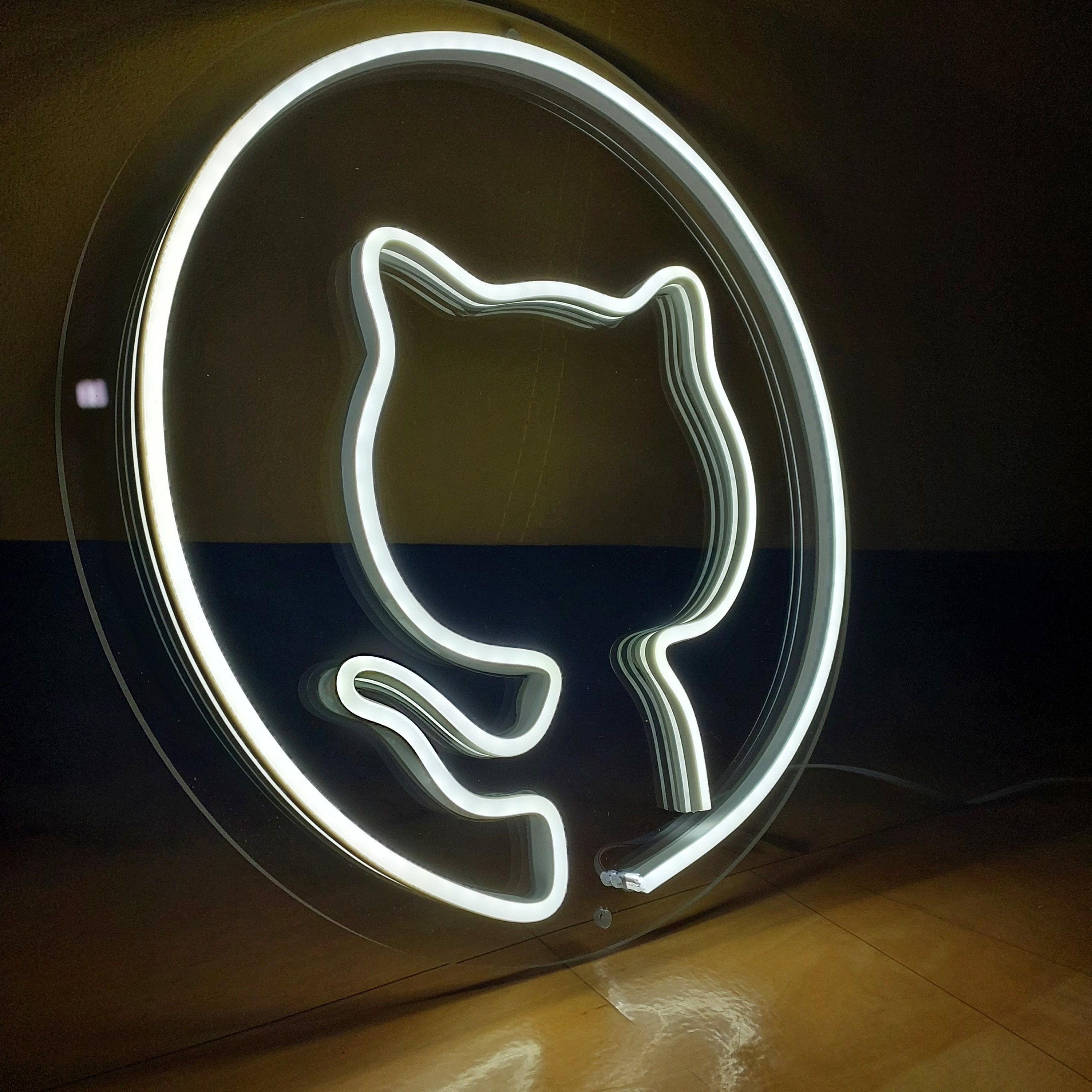 Github Neon Light Sign Wall Decor Octocat Led Light Gamer Room Neon ...