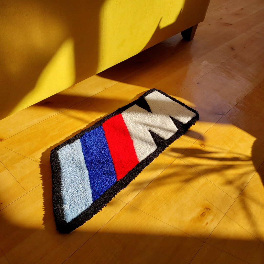 Custom Car Logo Tufted Rug M Power Rug Garage Rug Decor Racing Rug Car ...