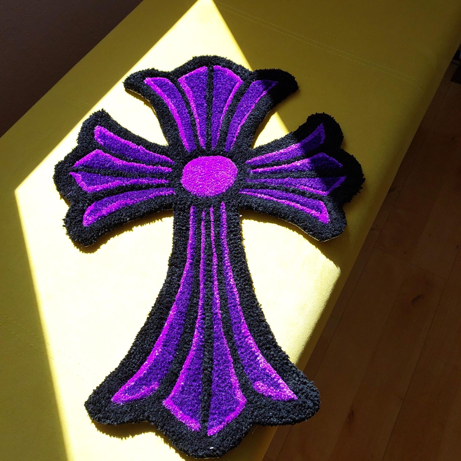 Chrome Hearts Cross Rug Gothic Cross Tufted Rug - Etsy