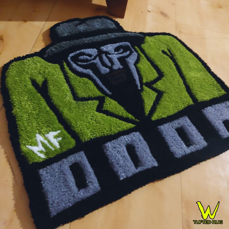 MF Doom Tufted Rug Flufy Custom Rug MF Doom Gift Rap Lover Decor Custom ...