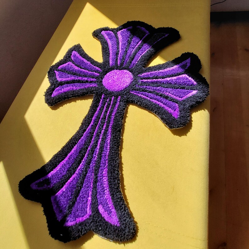Chrome Hearts Cross Rug Gothic Cross Tufted Rug - Etsy