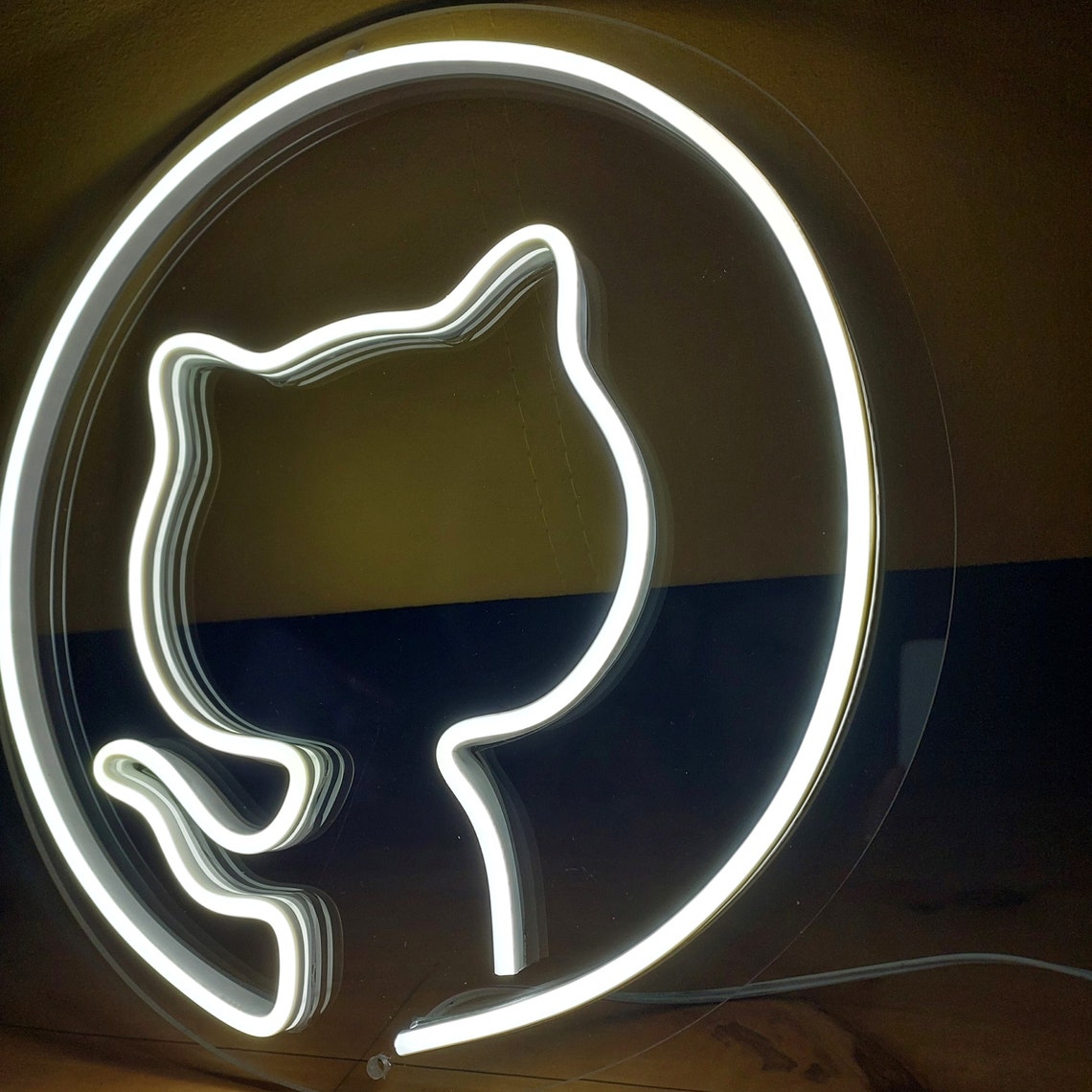 Github Neon Light Sign Wall Decor Octocat Led Light Gamer Room Neon ...