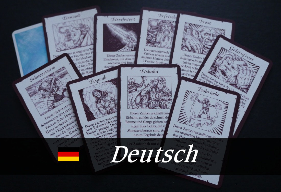 Ice Spells Custom Cards for Heroquest english Italiano - Etsy Ireland
