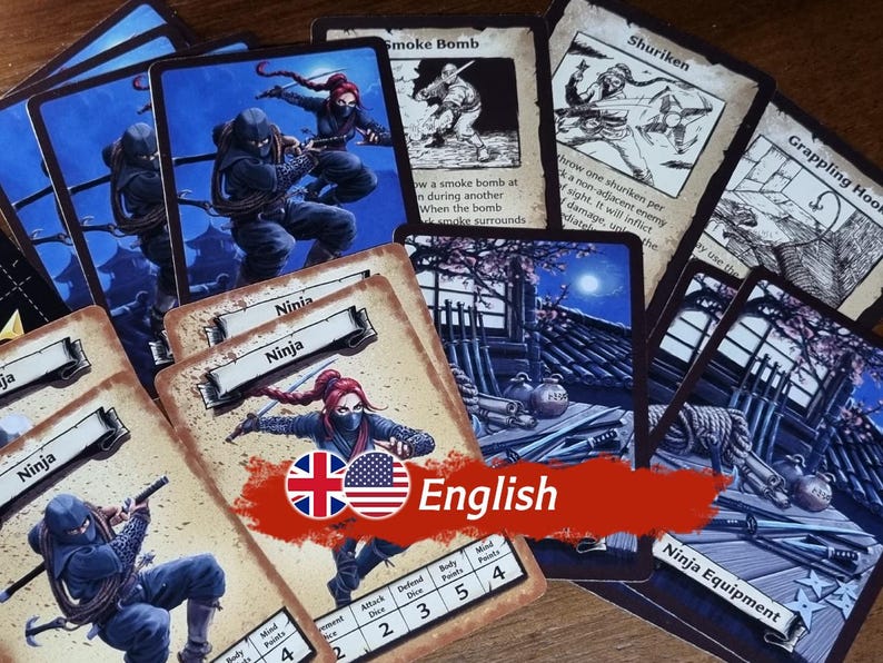 Ninja Skill Cards & Equipment: Custom Heroquest Add-on (2021 Style) - Etsy