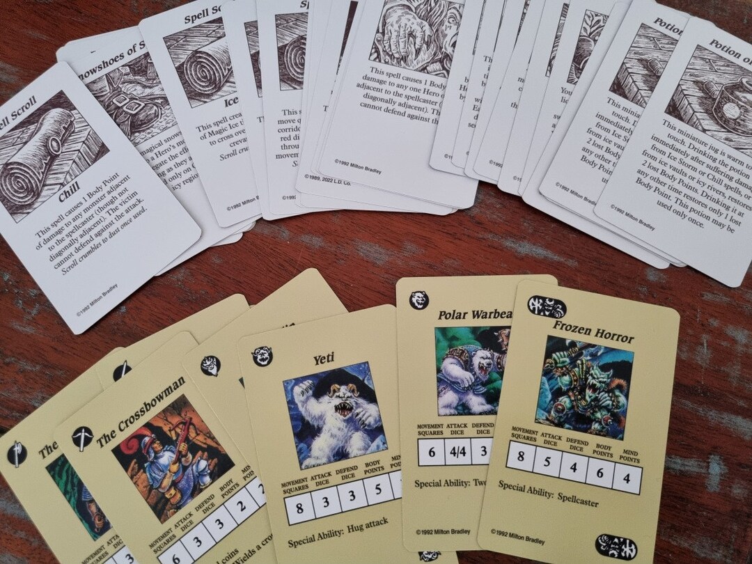 BARBARIAN QUEST Pack Cards Only Heroquest Repro BQP 1989-1992 Version ...