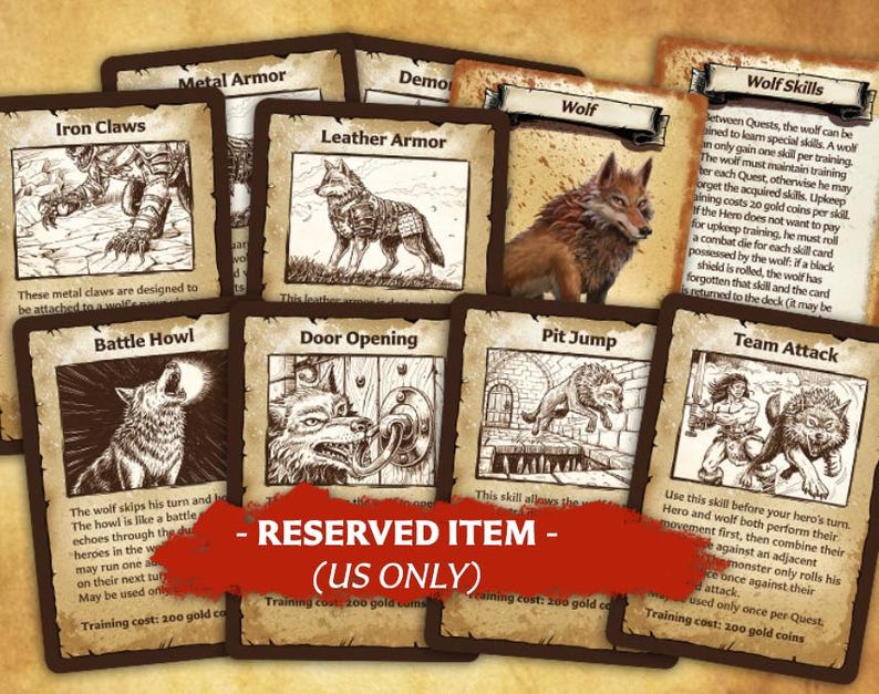 USA Only: Dread Event Skills Spells Elite Cards for Heroquest 2021 2024 ...