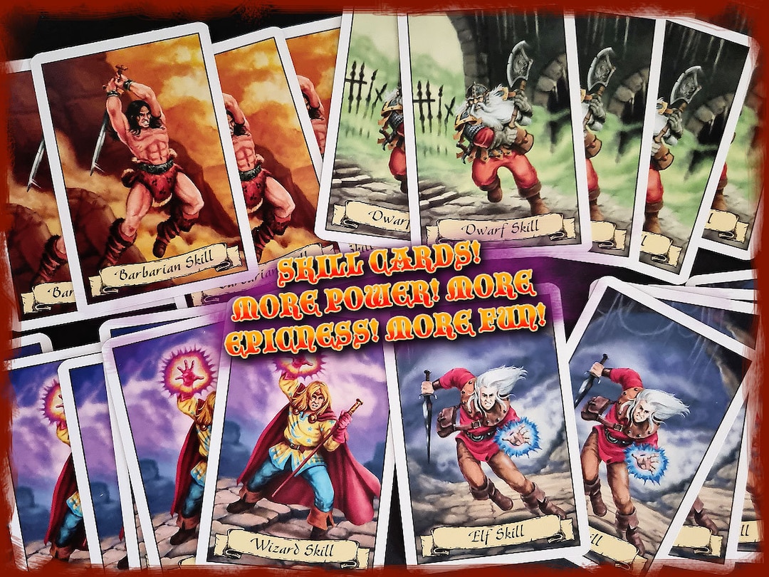 40+ Hero Skill Cards UK DE IT - Mythic Cards for Heroquest Vintage 1989 ...
