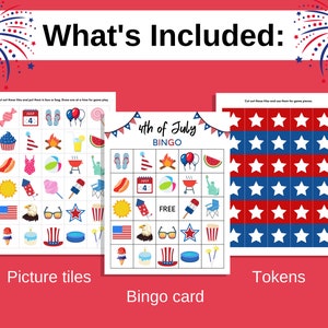 4th of July Bingo Patriotic Party Game - Printable Party Game for ...